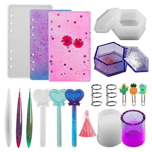 Notebook Cover Resin Molds for A6 Silicone Epoxy Resin Mould Pen and ...