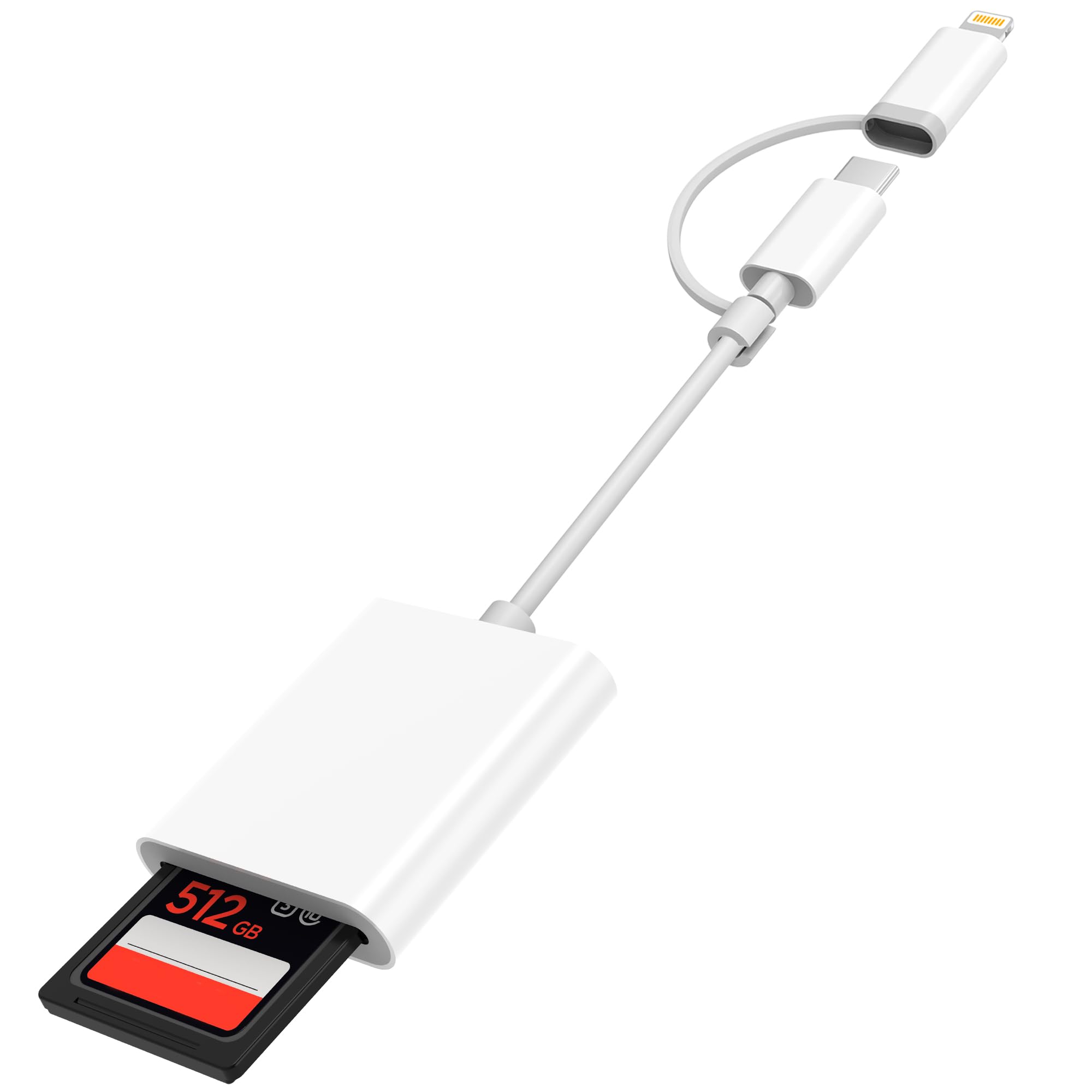 Mua SD Card Reader for iPhone iPad, Dual USB-C & Lightning Connector ...