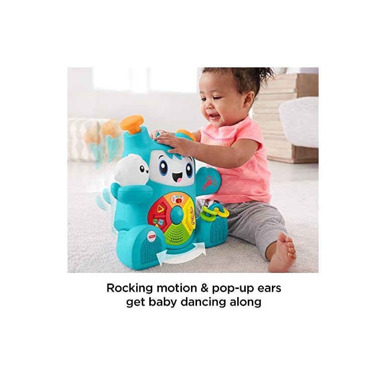 Fisher-Price Baby Learning Toy Dance & Groove Rockit with Music Lights ...