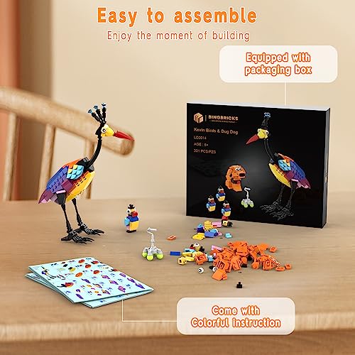 ICEBRICKS Kevin Birds and Dug Dog Building Set Designed for Lego 'Up ...