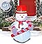 Snowtime 6ft Inflatable Indoor Outdoor Christmas Snowman With 6 LED ...