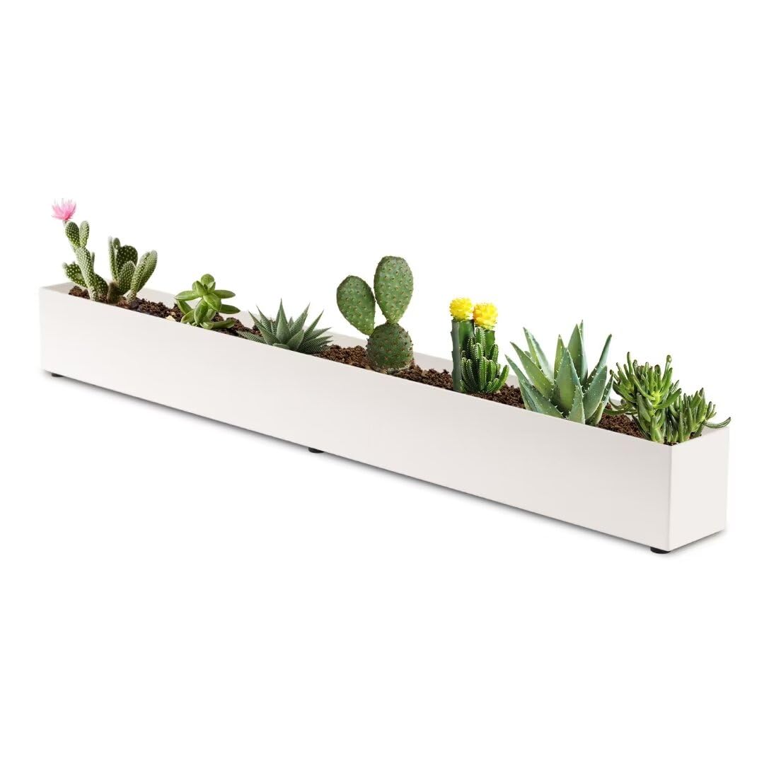 GZGNEEVL Window Sill Planter Box Trough Rectangle Planter Long Window ...