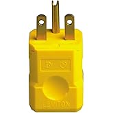 Leviton 5256-VY 15 Amp, 125 Volt, Industrial Grade, Plug, Straight ...
