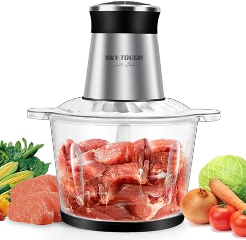 SKY-TOUCH 3L Electric Grinder Chopper｜300W Meat Processor｜Multi Food Chopper｜2 Speed Levels｜4 ...