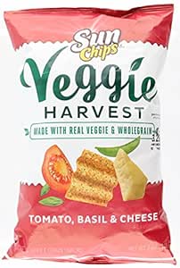 Amazon.com: Sunchips Veggie Harvest Chips, Tomato/Basil/Cheese, 7 Ounce