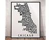 Amazon.com: Chicago Neighborhood Map Print, signed print of my original ...