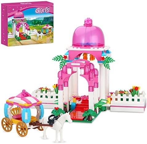 BRICK STORY Girls Princess Building Set 367 Pieces Pink Princess Palace ...