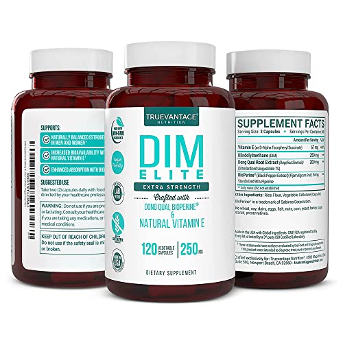 DIM Supplement 250mg (Diindolylmethane)-Plus Dong Quai, Natural Vitamin ...