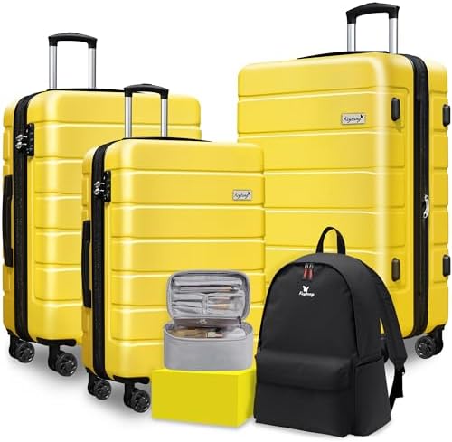 Explorer Luggage Set with TSA Lock, Lightweight Hardside Suitcase with ...