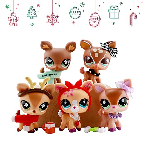 LPS Figures Dog and Cat LPS Deer Set 5pcs Rare Old lps Shorthair Cat ...