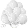 Amazon.com: White Balloons 100 Pack 12 Inch White Latex Party Balloons ...