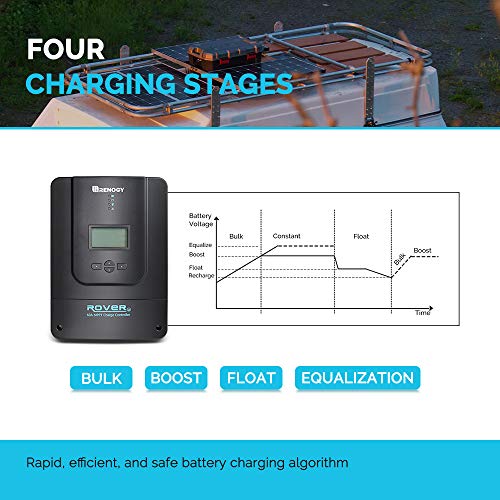 Renogy 60A 12V/24V/36V/48V DC Input MPPT Solar Charge Controller Auto Parameter Adjustable LCD ...