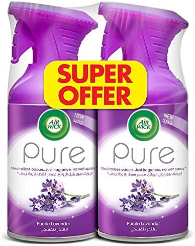 Air Wick Pure Air Freshener Purple Lavender Freshmatic Refill - 2 x ...