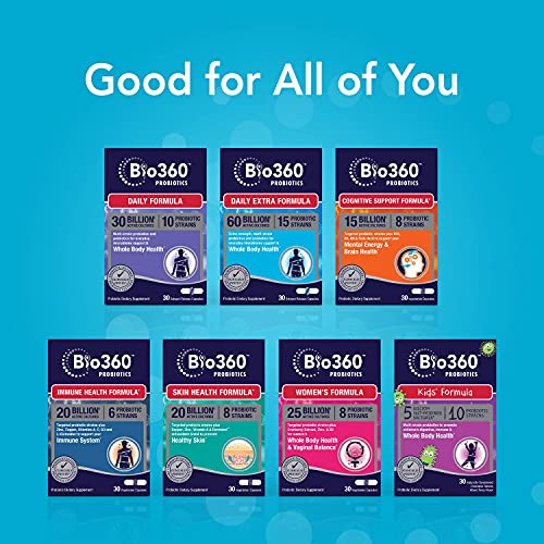 Bio360 Probiotic Daily Extra Formula | Vegan Prebiotics and Probiotics ...