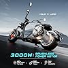 eAhora M2 3000W 46Mph Street Legal Electric Motorcycle for Adults, 50 ...