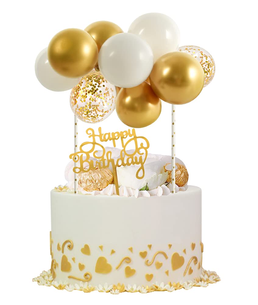White Gold Balloon Cloud Cake Topper 5 Inch 10pcs Confetti Metallic White Gold Balloon Cloud Cake Topper 5 Inch 10pcs Confetti Metallic