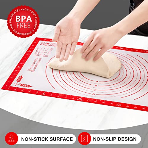 LIBGEYA Premium Silicone Pastry Mat - Non Stick Dough Mat for ...