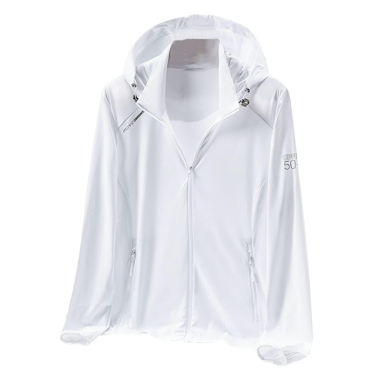Womens UPF 50+ Sun Protection Jacket Hooded Pockets Athletic Cooling ...