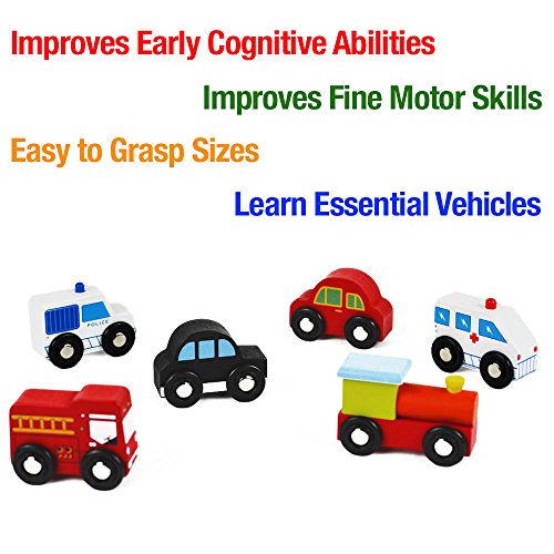 Wooden Cars for Toddlers Bus Engine Emergency Vehicles | Small Cars ...