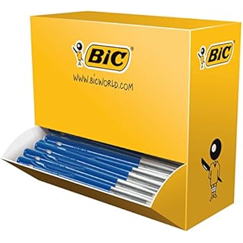 Amazon.com : Bic Clic Retractable Ballpoint Pen Medium Blue 901218 : Mechanical Pencil Eraser ...