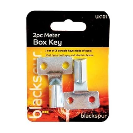 Set of 2 Gas Electric Water Meter Box Keys Utility Tool Steel Triangle ...