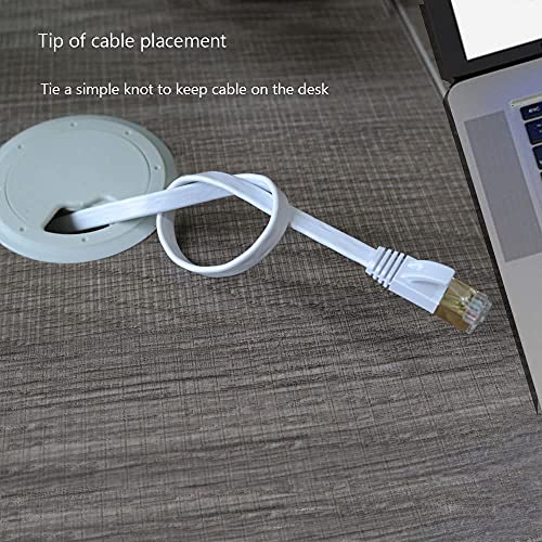 Ercielook 50 ft Ethernet Cable, Cat 6 Flat Internet Cable with Rj45 ...