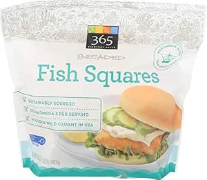 365 Everyday Value, Wild-Caught Breaded Fish Squares (Frozen), 32 oz ...