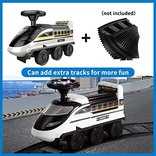 Temi Ride On Toy Electric High-Speed Rail Ride On Train S.W.A.T Race ...