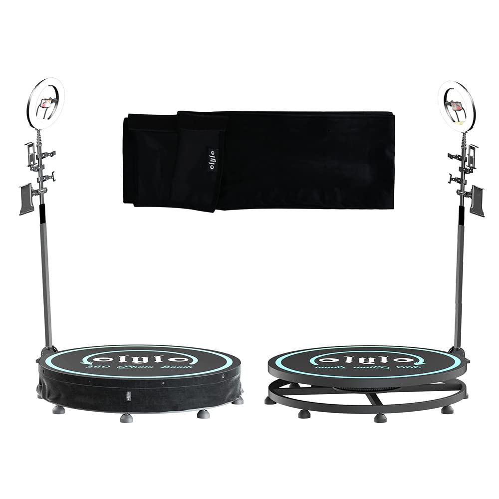 OLYLO 360 Photo Booth Skirt with Hook Loop and Screw Hole for 115cm 45. ...