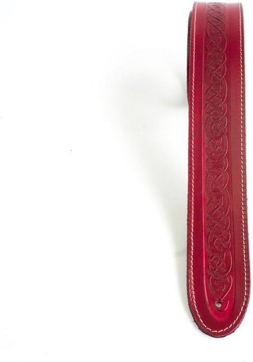 Leathergraft Red Leather Celtic Knot Design Acoustic Electric Bass ...