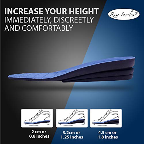 Height Increase Insole (Wider for Men), 3-Layer Orthotic Heel Shoe Lift ...