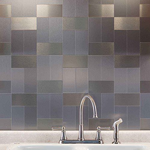 Aspect Peel And Stick Metal Backsplash Tiles
