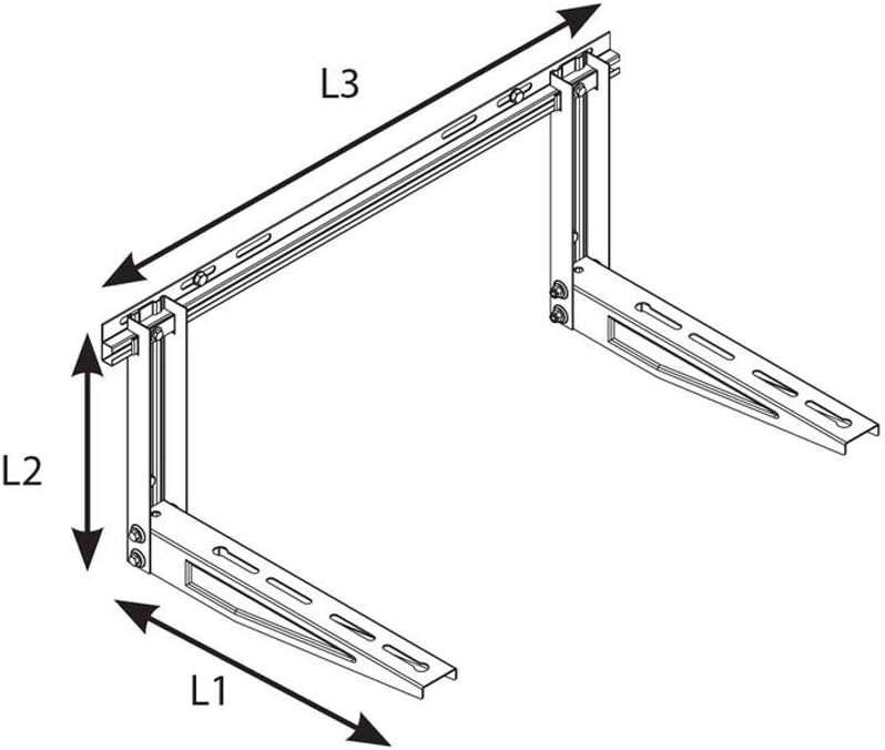 Fischer Brackets KLIMA TOP Shelves for Outdoor Air Conditioner, Air ...