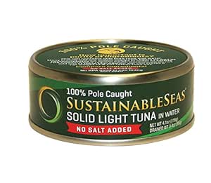 Amazon.com : Sustainable Seas, Solid Light Tuna in Water, No Salt Added ...