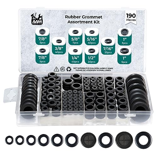 190pcs Rubber Grommets for Wiring - Rubber Grommet Kit in 2 types of ...