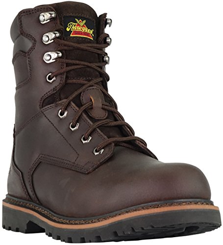 Thorogood 804-4279 V-Series Men's 8" Work Boot Safety Toe, Brown - 8.5 ...