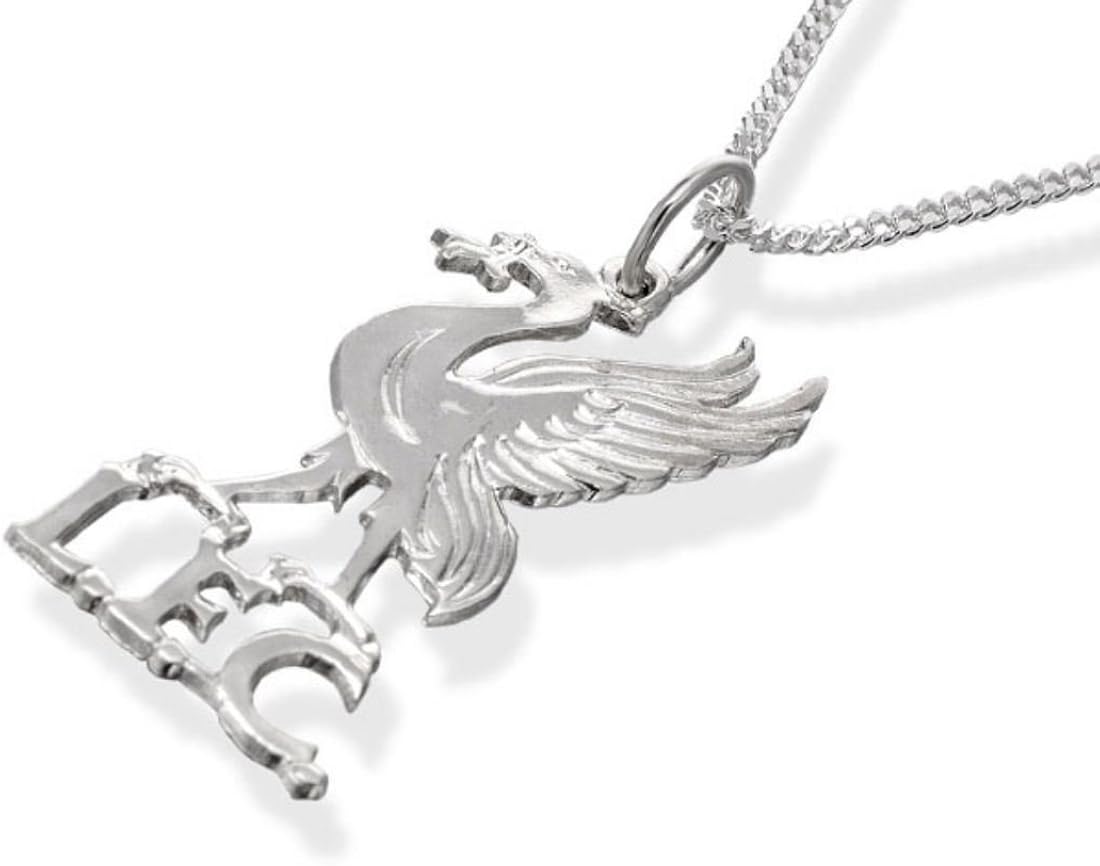 Liverpool FC Mens Jewellery Sterling Silver Liver Bird Pendant & Chain ...