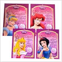 Disney Princess Workbooks Set of 4 Learning Books Preschool Through 2nd ...