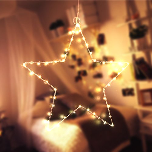 3 Pack Window Star Lights, Battery Operated, YUNLIGHTS 45 LEDs ...