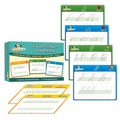 Channie’s Visual Cursive Handwriting Flashcards, 43 Dry-Erase ...