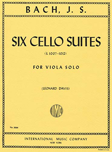 Bach, J.S. - 6 Cello Suites, BWV 1007-1012 - Viola solo - by Milton ...