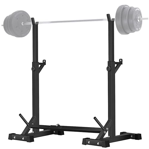 CANPA Adjustable Squat Rack Stand Multi-Function Barbell Rack Weight ...