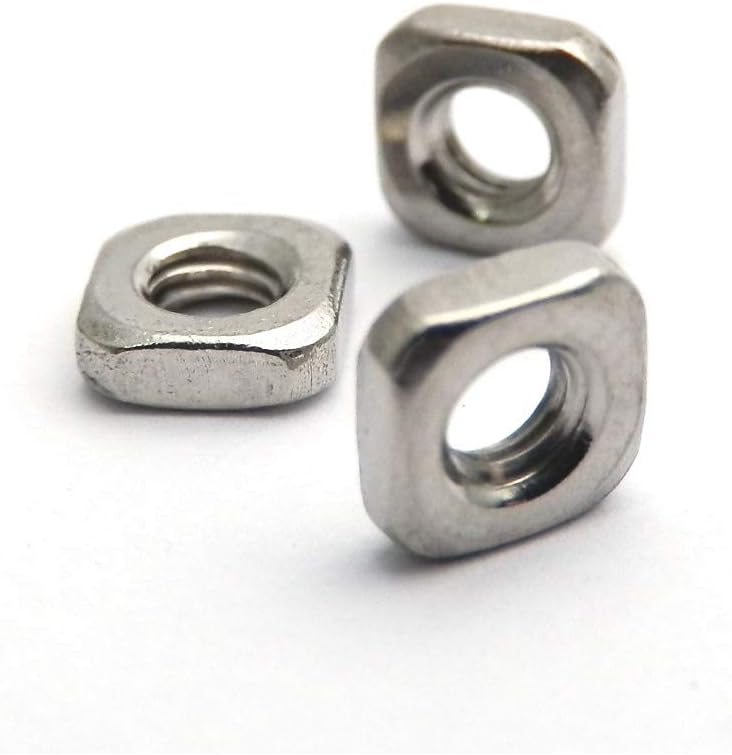 Juego de 100 tuercas cuadradas de acero inoxidable M3 M4 M5 M6 M8 A2 ...