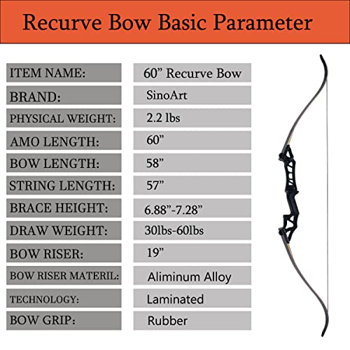Ilf Recurve Bow TBOW 60" And Arrow Set Metal Riser Takedown Recurve Bow