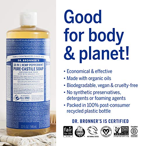 Dr Bronner's Organic Almond Castile Liquid Soap, 946 ml - Pack of 2 - www.cannabisdeals.co.uk