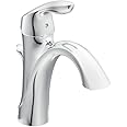 Moen Eva Chrome One-Handle Single Hole Bathroom Sink Faucet with ...