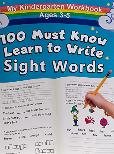 My 100 Must Know Learn To Write Sight Words Kindergarten Workbook Ages My 100 Must Know Learn To Write Sight Words Kindergarten Workbook Ages