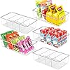 ZIZOTI 5 Pack Food Storage Organizer Bins Clear Plastic Removable Snack ...
