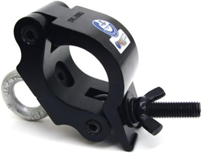 Global Truss Eye Clamp Black, Heavy Duty Pro Aluminum 2" Wrap Around w ...