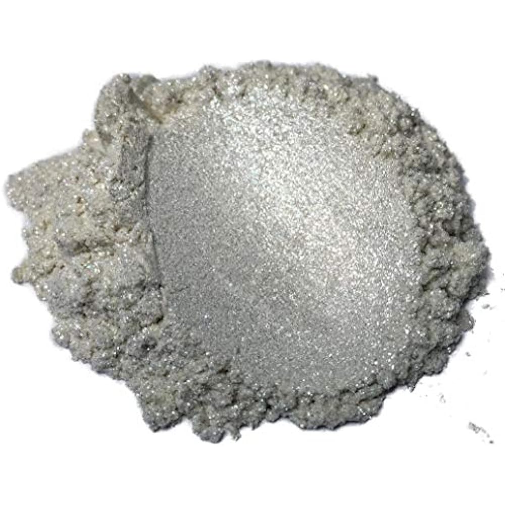 42g/1.5oz"Diamond Silver Pearl" Mica Powder Pigment (Epoxy, Resin, Soap ...